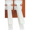 4 Pack - 12 inch White Hidden L Shelf Bracket (1/5 Inch Thicked) Iron ...