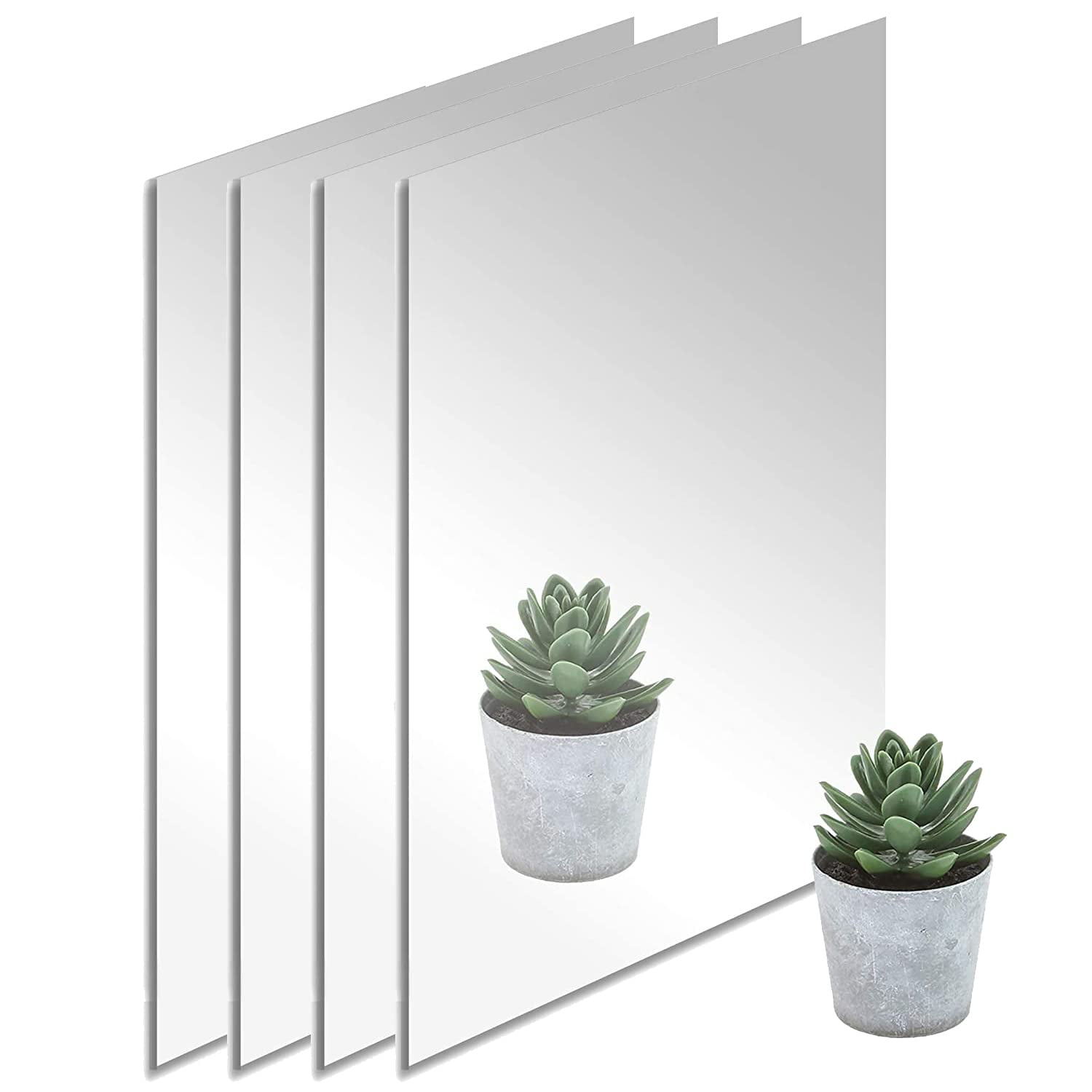 (4-Pack) 12" x 24" Silver Mirrored Acrylic 5/64" Thick; Perfect for ...