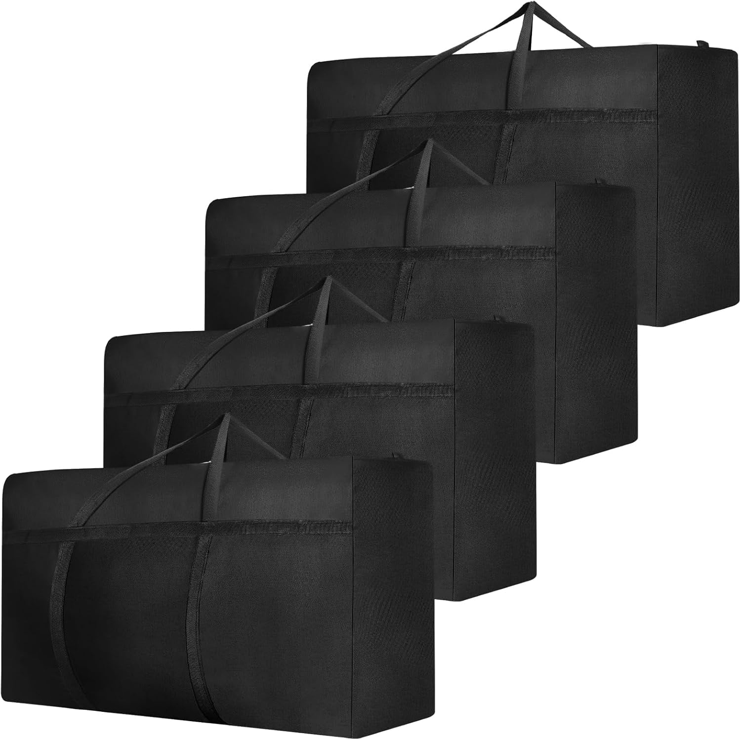 4 Pack 120L Large Storage Bags, Extra Large Moving Bags with Zips for ...