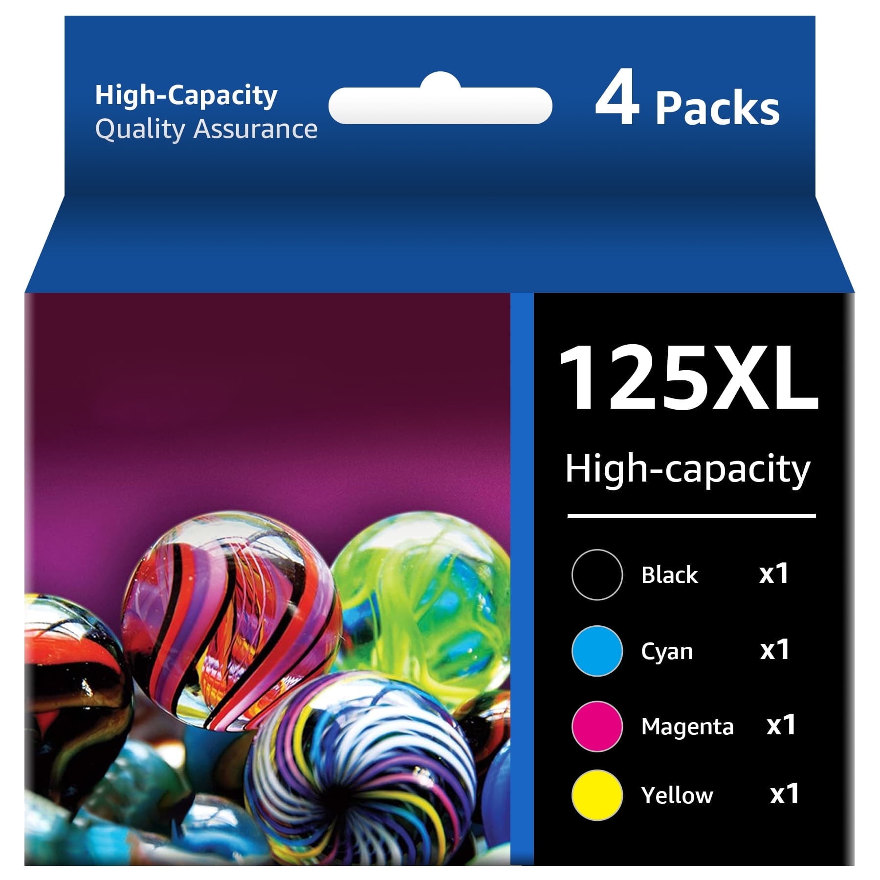 4-Pack 125 Ink Cartridge Replacement for Epson 125 T125 use for NX125 ...