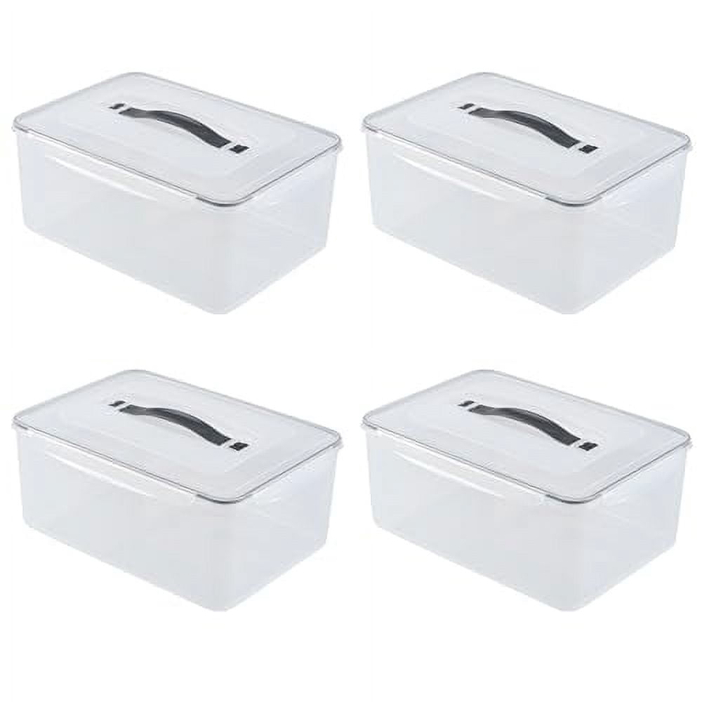 4-Pack 14.5 L Food Sealed Storage Container, Plastic Boxes with ...