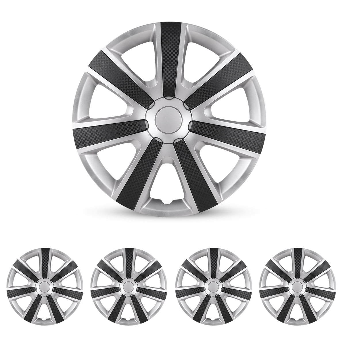 4 Pack 14" Universal Hubcaps,Wheel Rim Cover Replacement,Snap on Car ...