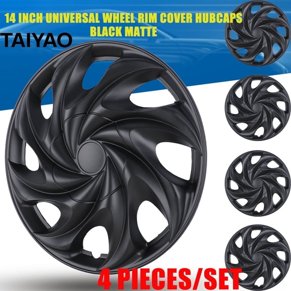 (4 Pack)14 inch Universal Wheel Rim Cover Hubcaps Snap on Car Truck Fit ...