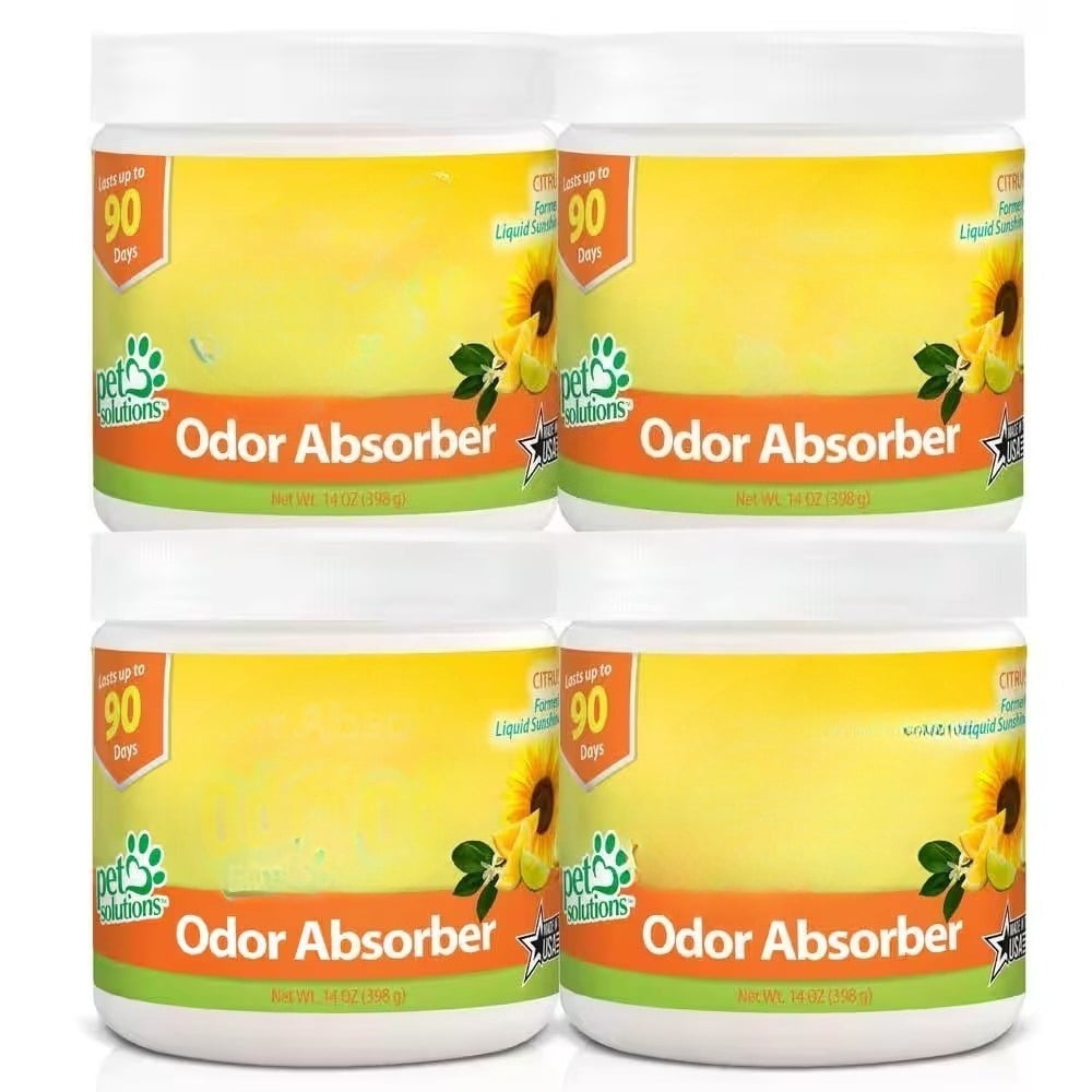 4-Pack 14 oz. Citrus Solid Odor Absorber, Odor Eliminator for Smoke ...