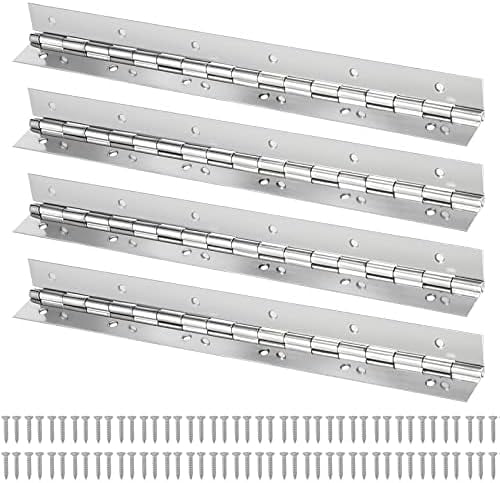 4 Pack 14 x 2 Inch Piano Hinges, 304 Stainless Steel Continuous Hinge ...