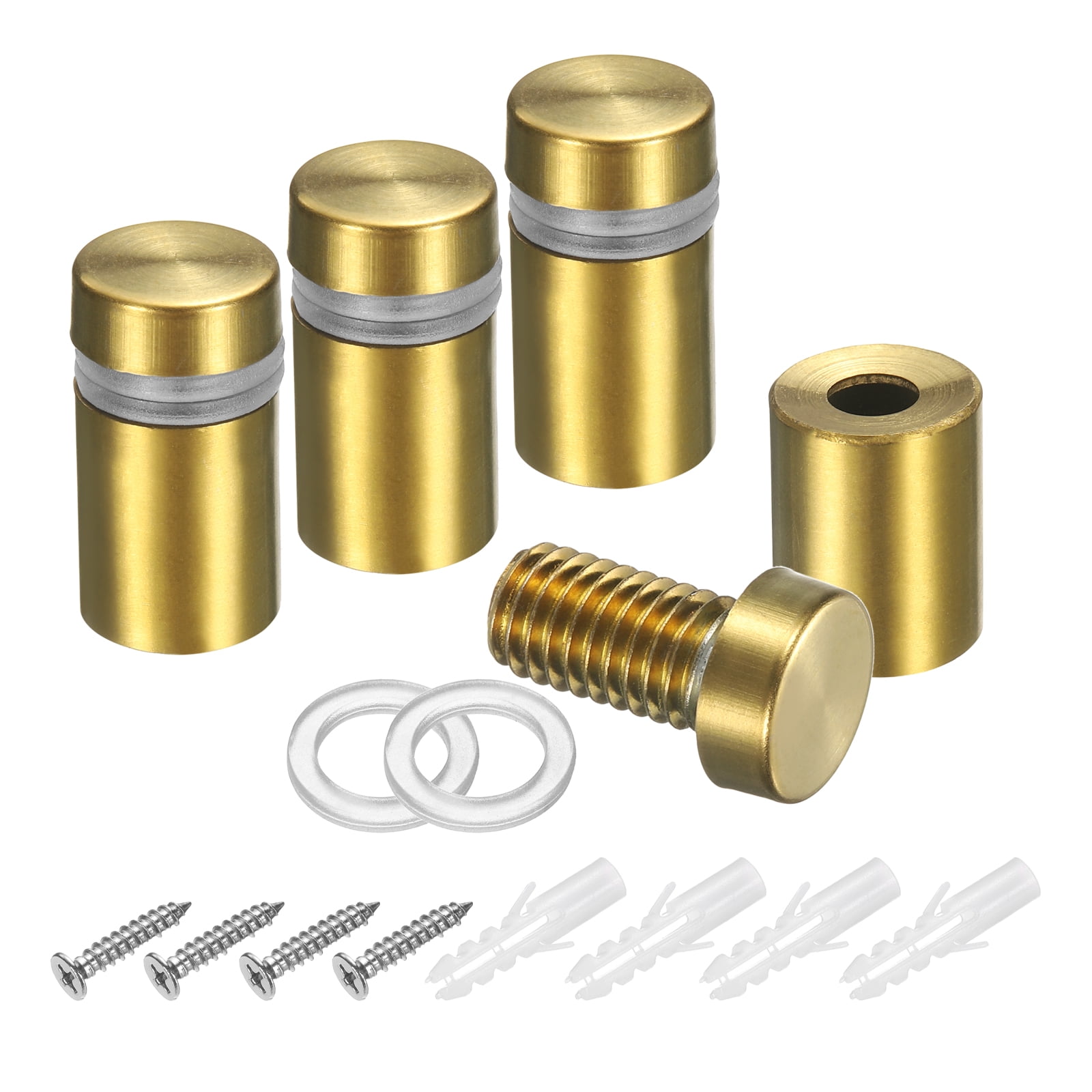 4 Pack 15/32" x 25/32" Stainless Steel Standoff Sign Standoff Screws ...