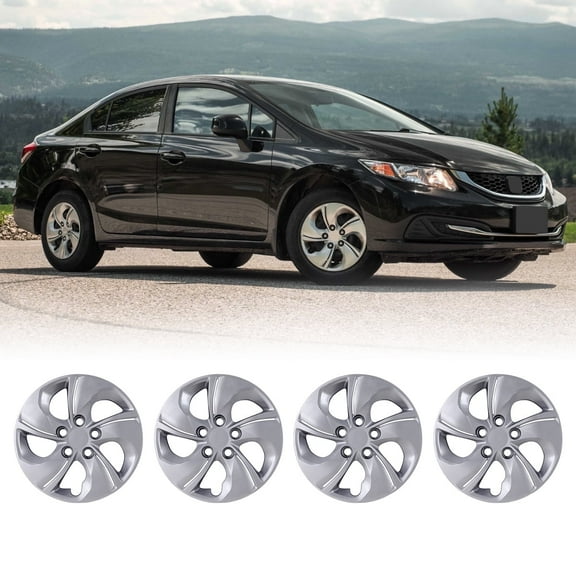 4Pcs Set 15" Hubcap Wheel Rim Cover Compatible with 2013-2015 Honda ...