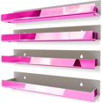 4 Pack 15 Inch Gold Reflective Acrylic Shelves, Gold Foating Shelves ...