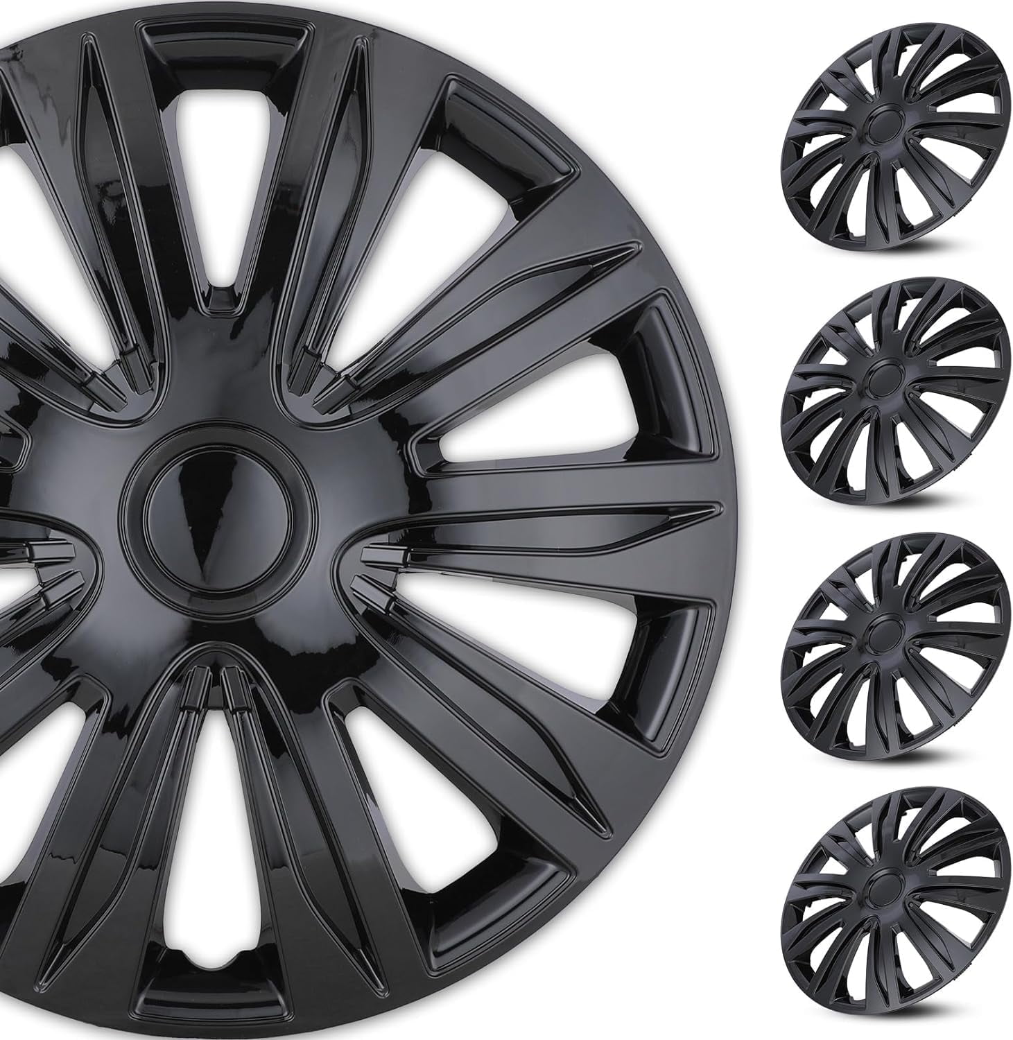 (4 Pack)15 Inch Universal Wheel Rim Cover Hubcaps Snap On Car Truck Fit ...