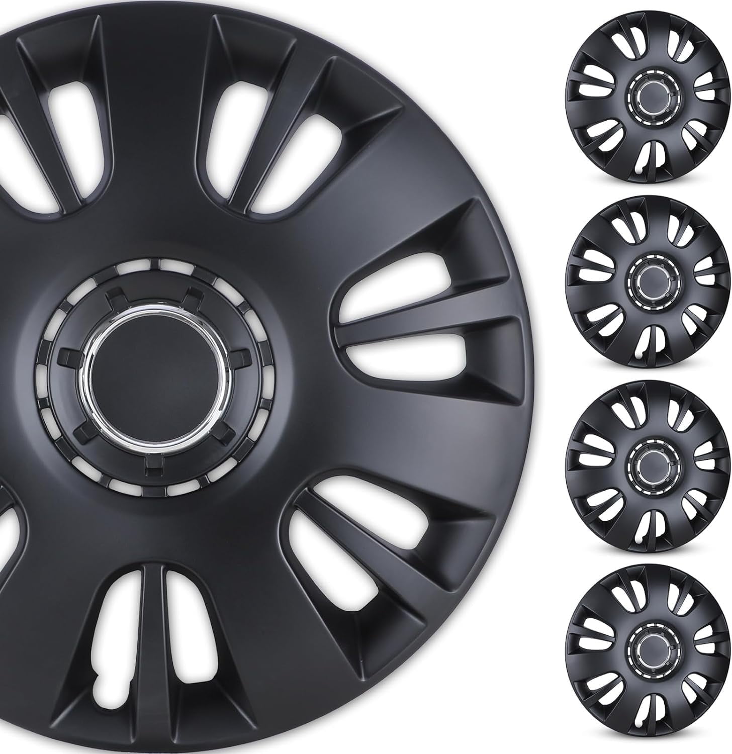 (4 Pack)15 Inch Universal Wheel Rim Cover Hubcaps Snap On Car Truck Fit ...