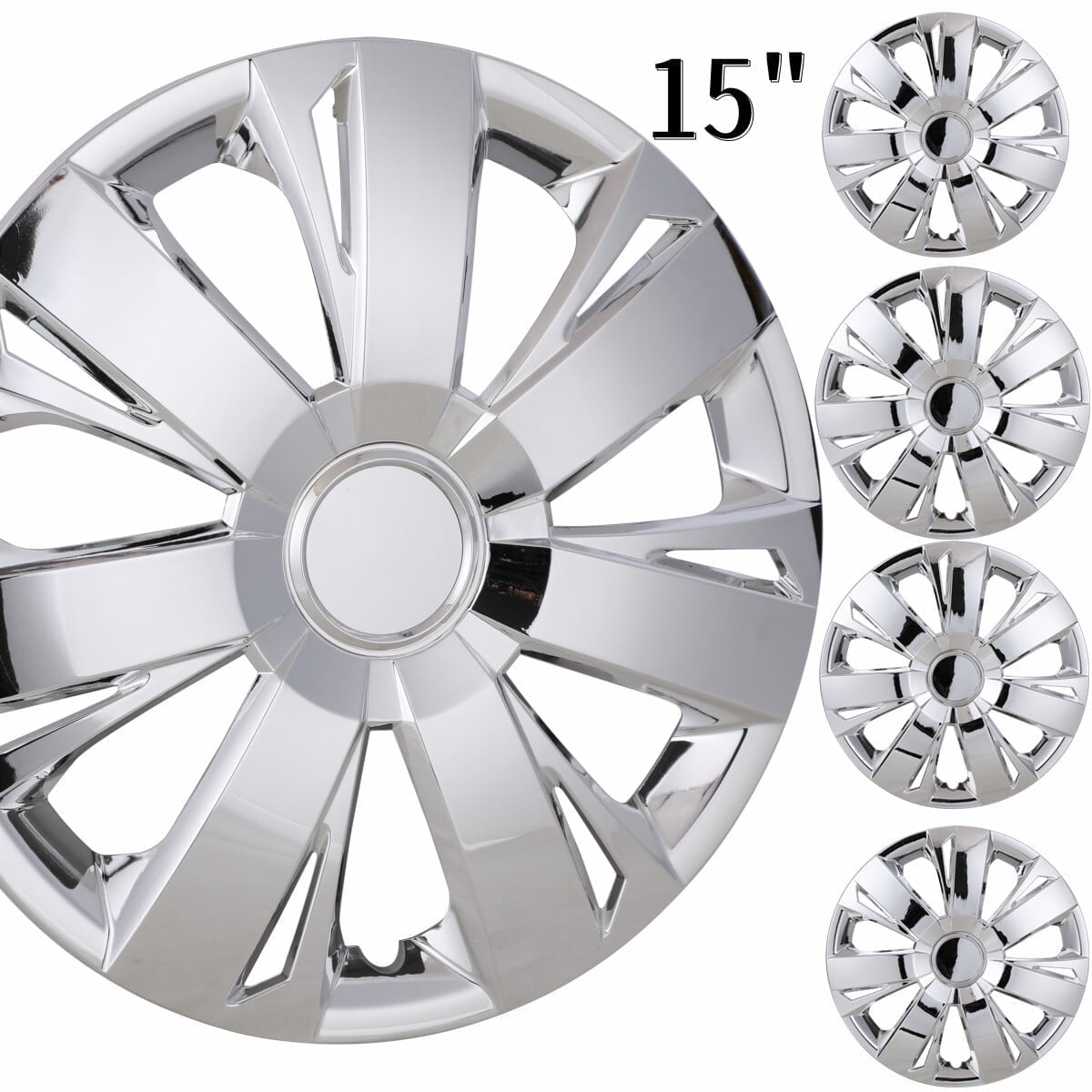 (4 Pack)15 Inch Universal Wheel Rim Cover Hubcaps Snap On Car Truck Fit ...