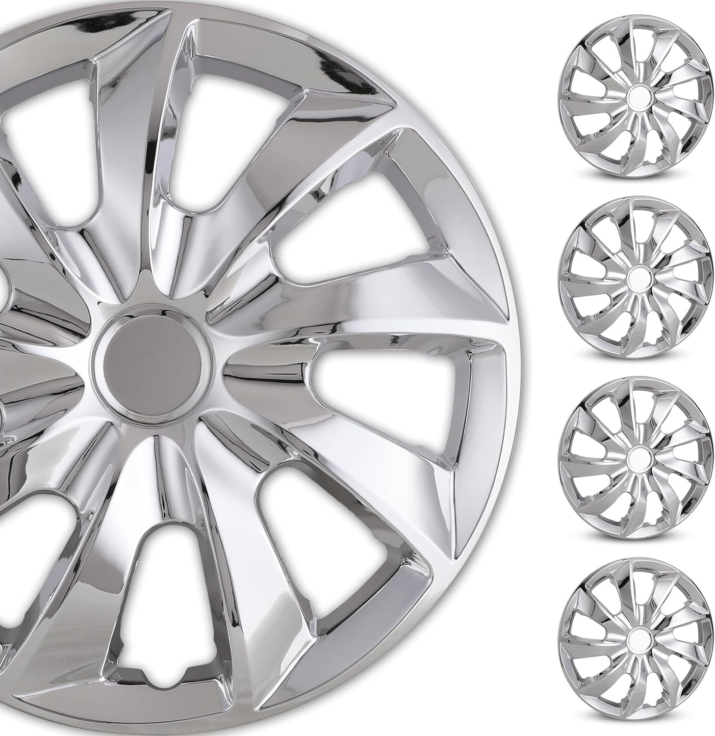 (4 Pack)15 Inch Universal Wheel Rim Cover Hubcaps Snap On Car Truck Fit ...