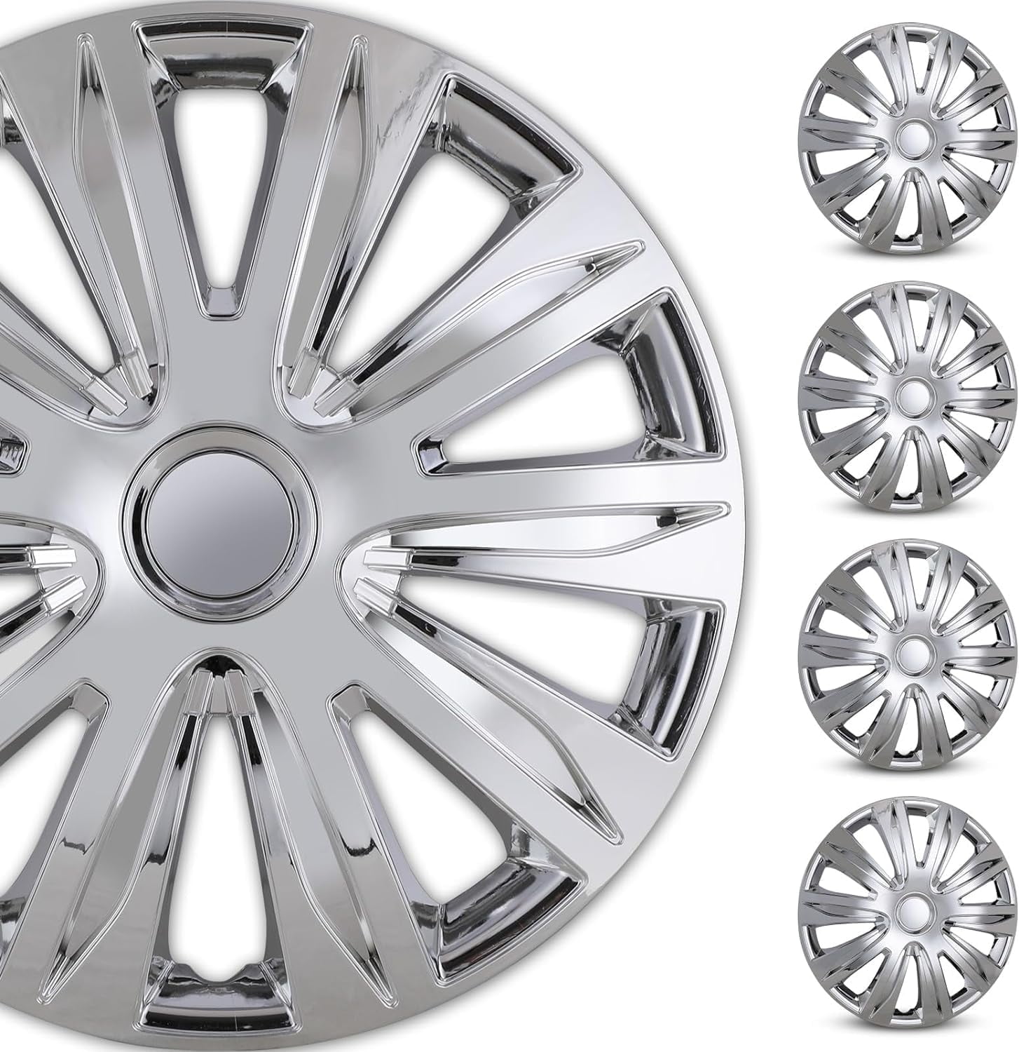 (4 Pack)15 Inch Universal Wheel Rim Cover Hubcaps Snap On Car Truck Fit ...