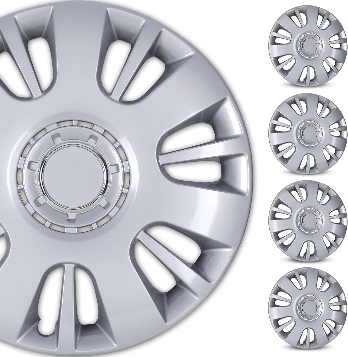 (4 Pack)15 Inch Universal Wheel Rim Cover Hubcaps Snap On Car Truck Fit ...