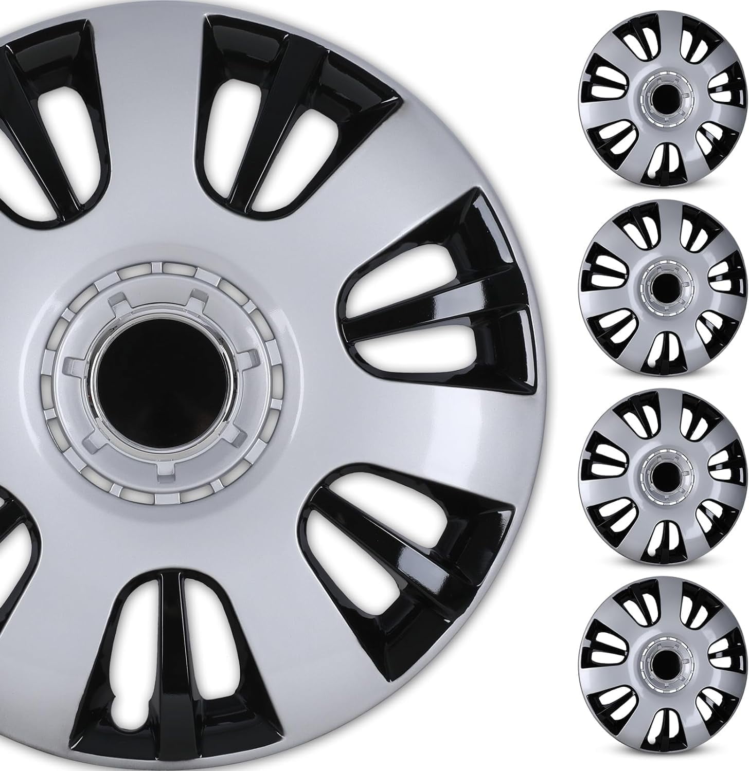 (4 Pack)15 Inch Universal Wheel Rim Cover Hubcaps Snap On Car Truck Fit ...