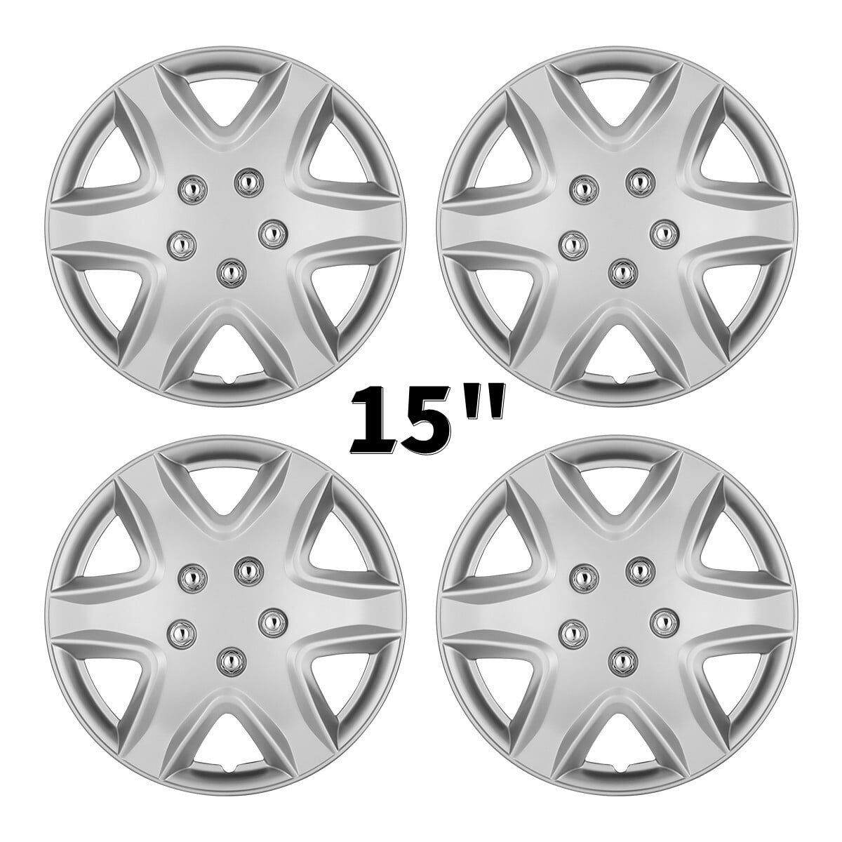(4 Pack)15 inch Universal Wheel Rim Cover Hubcaps Snap on Car Truck Fit ...