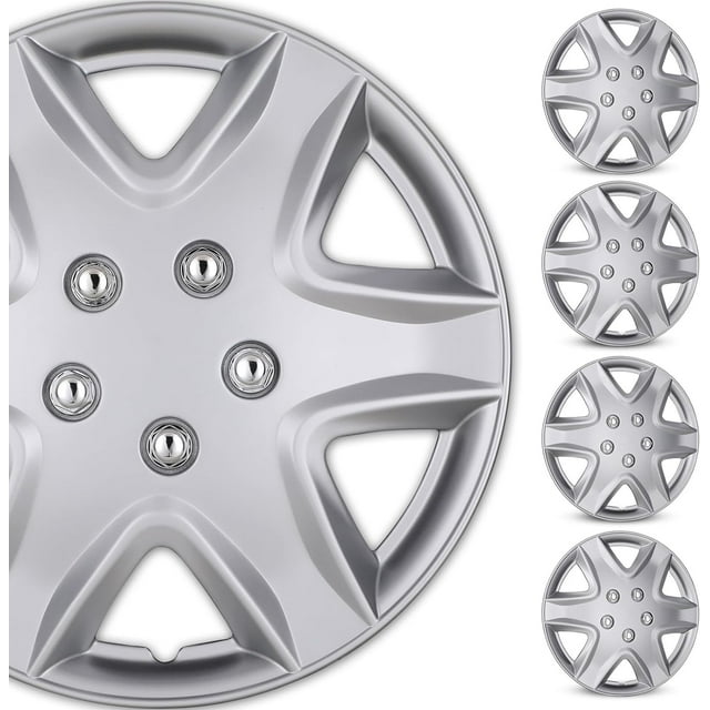 (4 Pack)15 Inch Universal Wheel Rim Cover Hubcaps Snap On Car Truck Fit ...