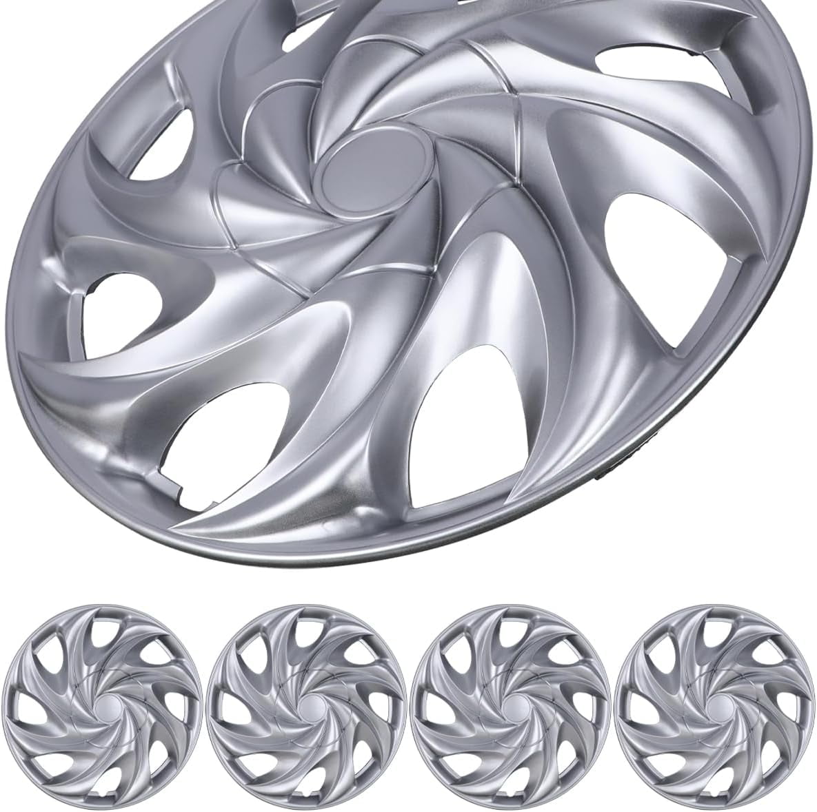 (4 Pack)15 Inch Universal Wheel Rim Cover Hubcaps Snap On Car Truck Fit ...