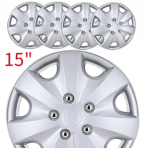 (4 Pack)15 Inch Universal Wheel Rim Cover Hubcaps Snap On Car Truck Fit ...