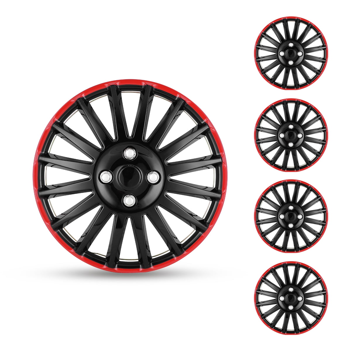 4 Pack 15" Universal Hubcap,Wheel Rim Cover Exterior Accessories,Snap ...
