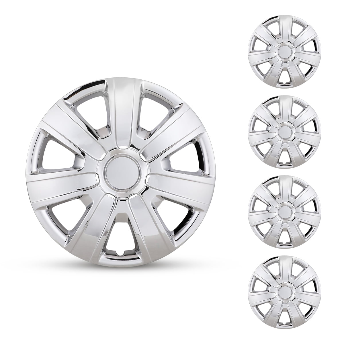 (4 Pack) 15" Universal Hubcaps,Wheel Rims Cover Fit R15 Tire & Steel ...