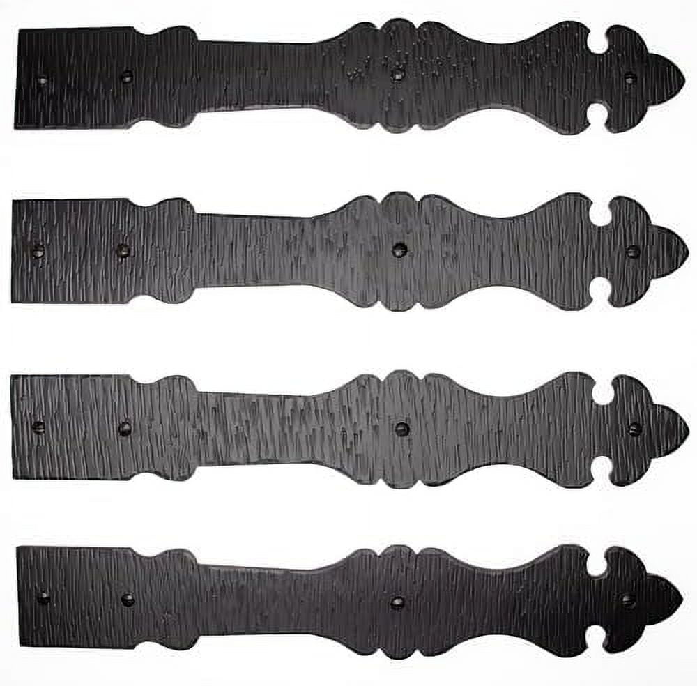 4 Pack 16" Black Faux Strap Hinges - Decorative Dummy Faux Hinge ...