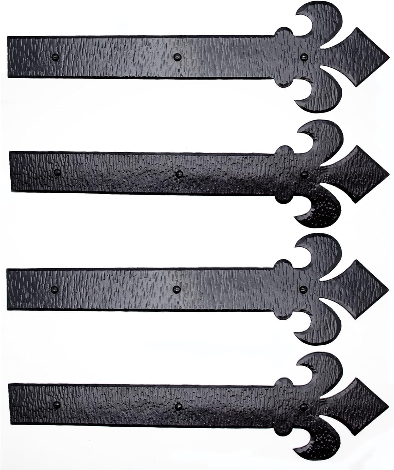 4 Pack 16 Inch Black Faux Strap Hinges - Decorative Dummy Faux Doors ...