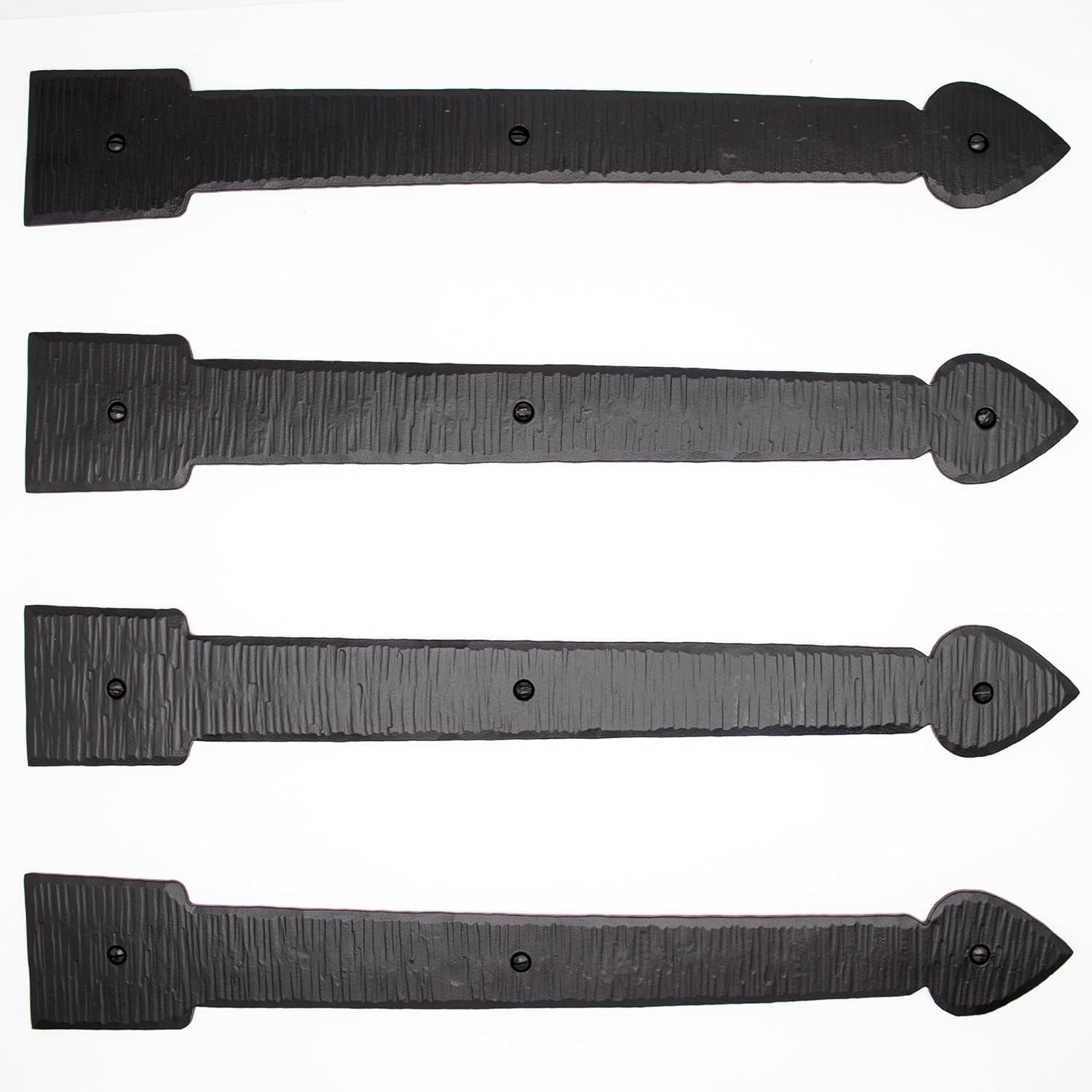 4 Pack 16 Inch Black Faux Strap Hinges - Decorative Dummy Faux Doors ...