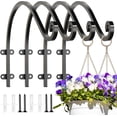 4 Pack 16 Inch Heavy Duty Wall Hanging Basket Bracket for Indoor ...