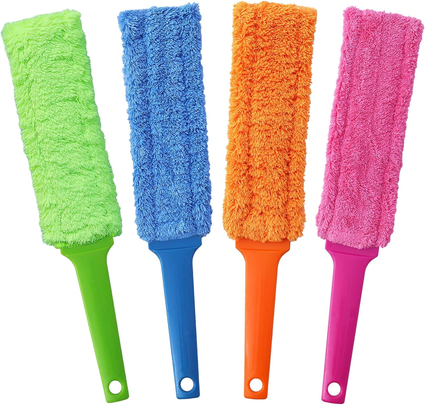 4 Pack 16-Inch Length Microfiber Dusters, Reusable and Washable, Soft ...
