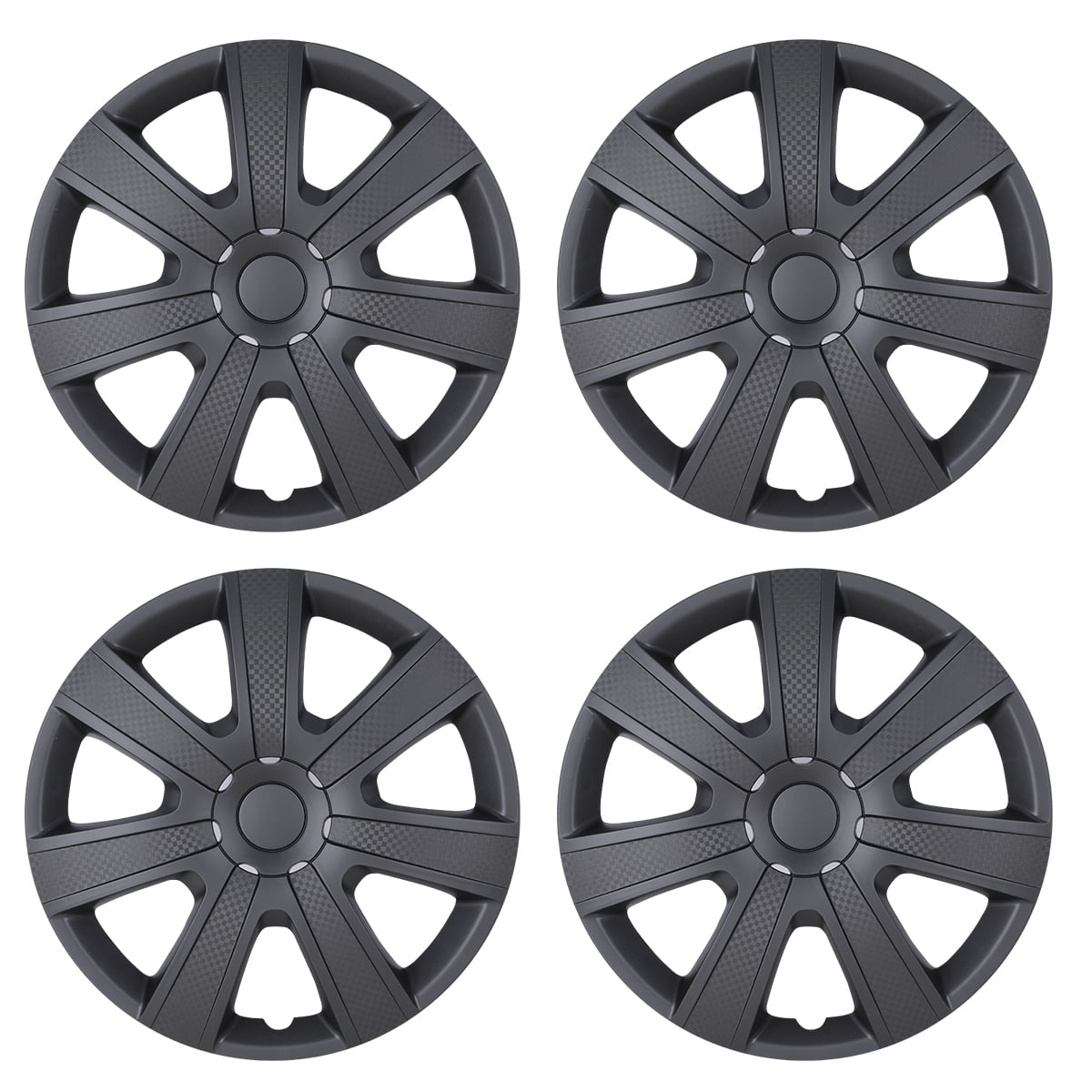 4 Pack 16" Universal Hubcaps,Wheel Rim Cover Replacement,Snap on Car ...