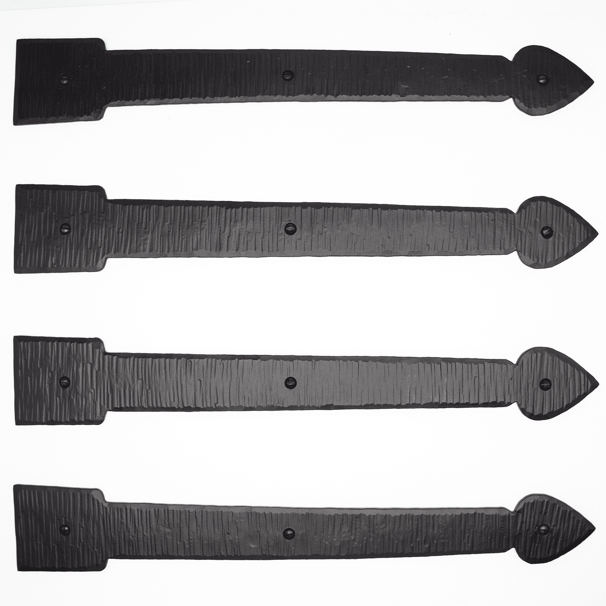 4 Pack 16 inch Faux Door Hinges Black Decorative Strap Hinge Wrought Iron Strap Barn Door Strap ...