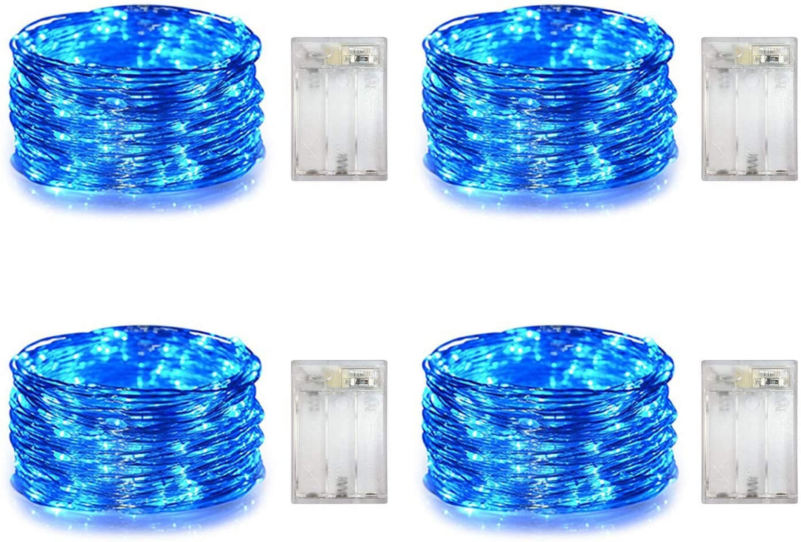 4 Pack 16ft 50 LED Battery Operated Fairy Light LED Copper Wire Lights ...