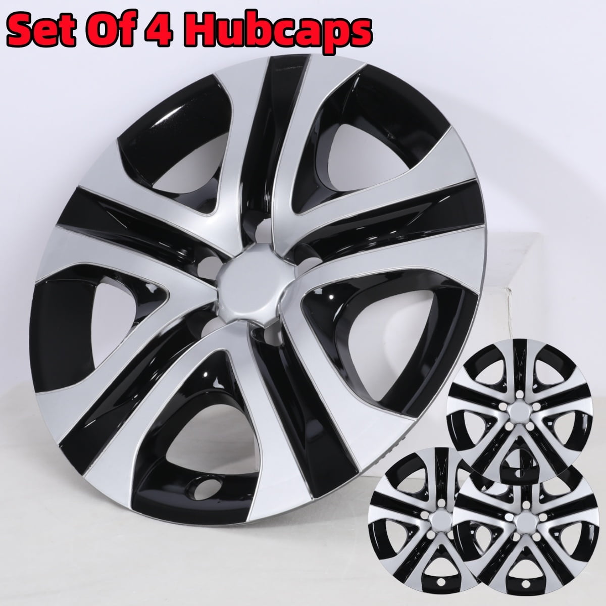 (4 Pack) 17" Snap on Hubcaps Wheel Rims Cover Fit 2013-2018 Toyota Rav4 ...