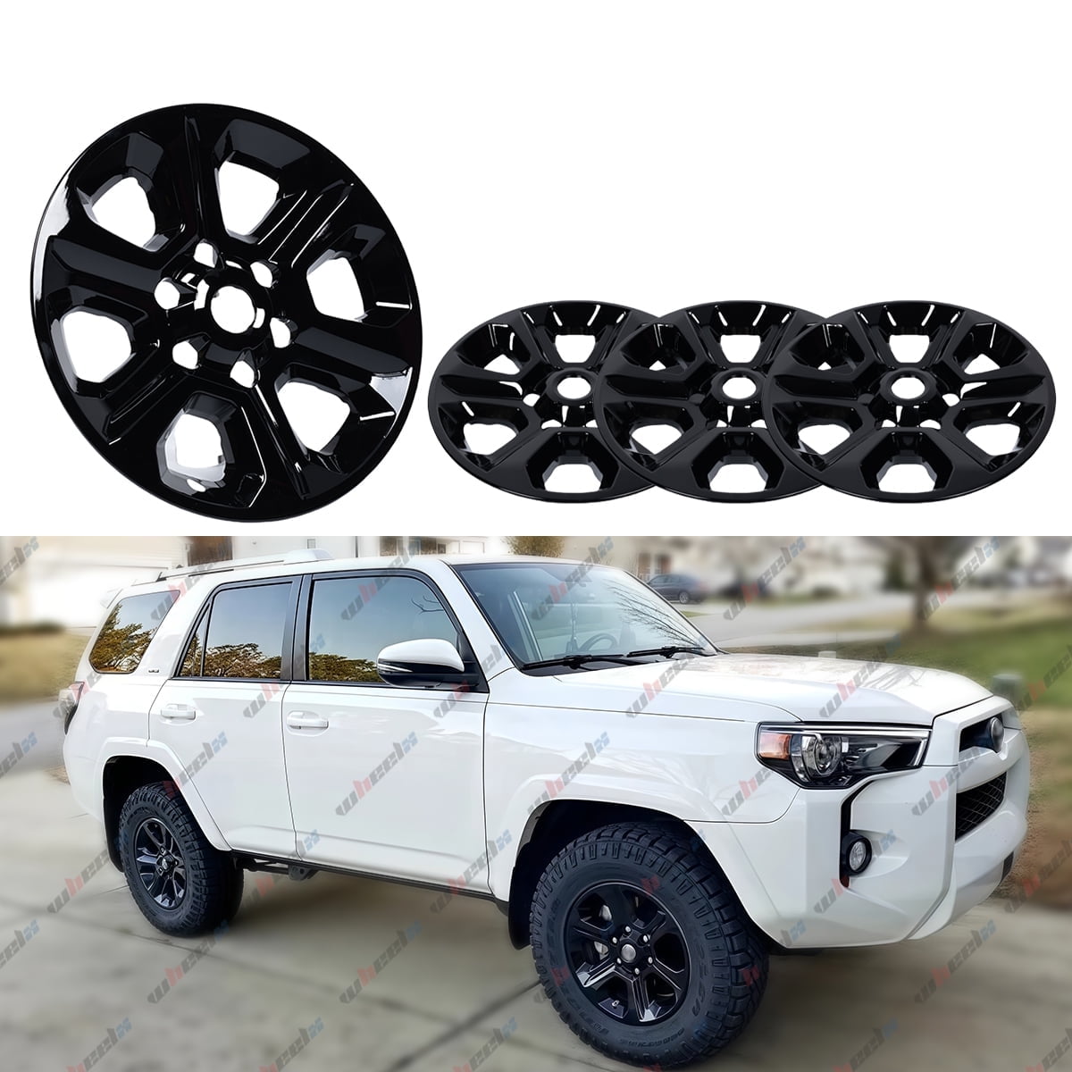(4 Pack) 17" Wheel Skins Hub Caps Full Rim Covers For 2014-2024 Toyota ...