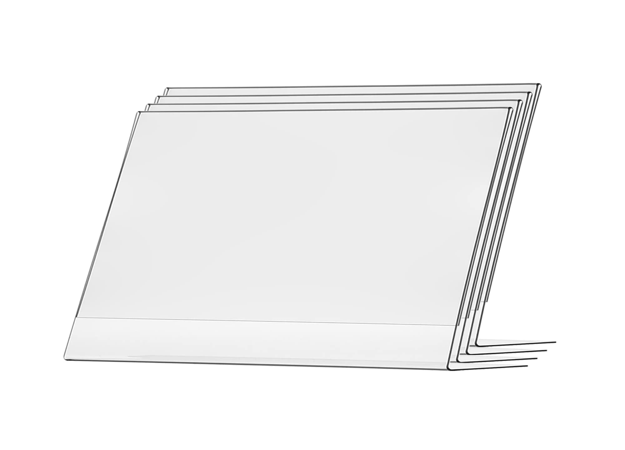 4 Pack 17x11 Inch Clear Acrylic Table Tent Sign Holder, Horizontal ...