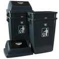 4 Pack 18 Gal Plastic Garage Can with Swing Lid, Heavy-Duty Recycle Bin ...