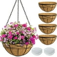 4 Pack 18 Inch Hanging Planters for Outdoor Plants Extra Large Hanging ...