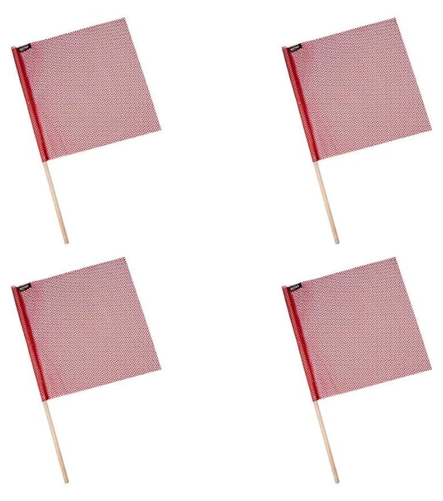 (4 Pack) 18"x18" Red Safety Flags for Truck Loads w/Dowel - DOT ...