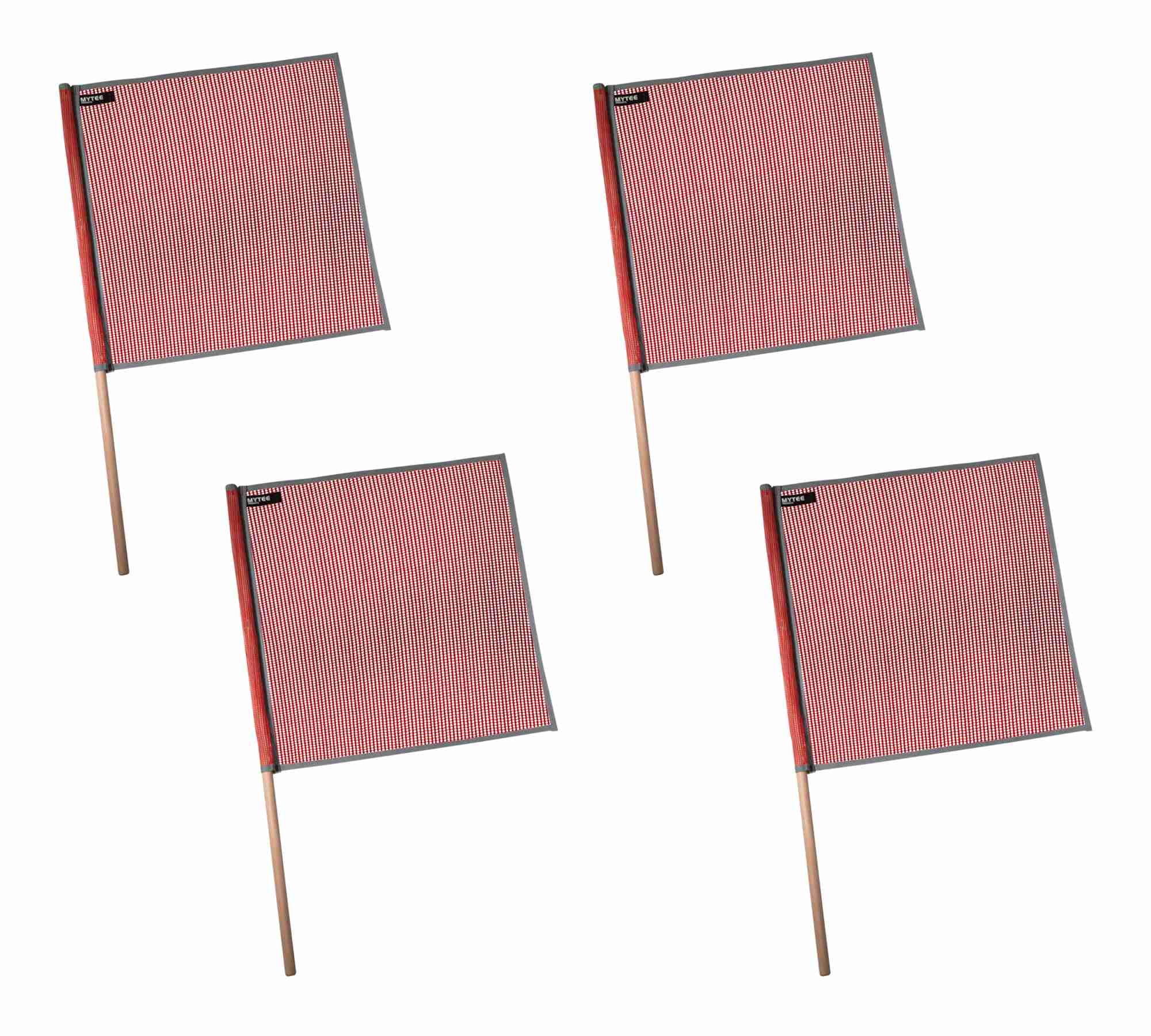 (4 Pack) 18"x18" Red Warning Flags for Trucks with Dowel & Reflective ...