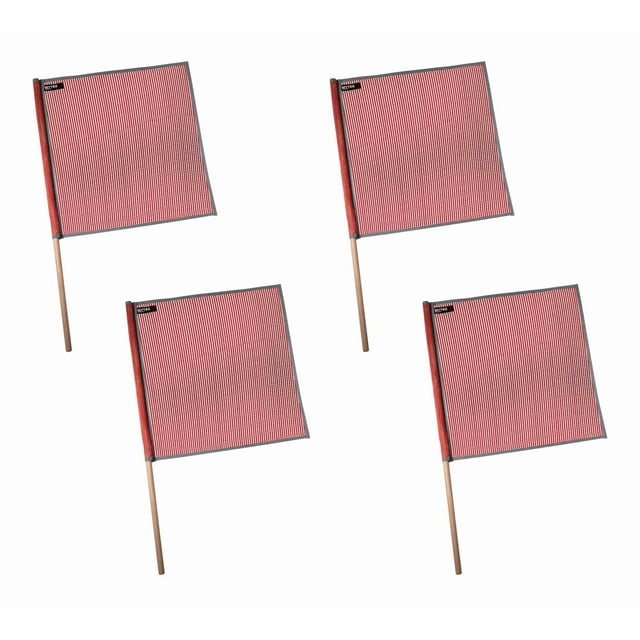 (4 Pack) 18"x18" Red Warning Flags for Trucks with Dowel & Reflective ...