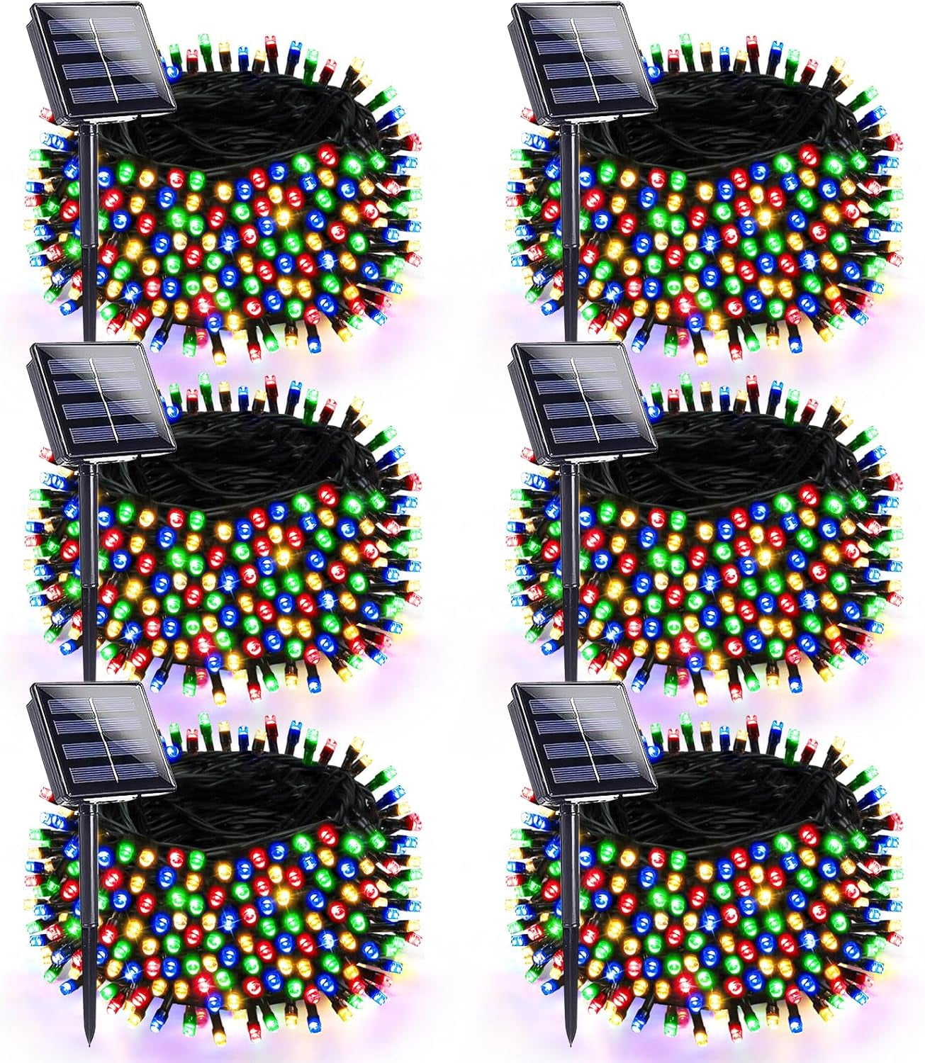 4 Pack 180FT Solar Christmas Lights Outdoor Waterproof, Super Bright ...