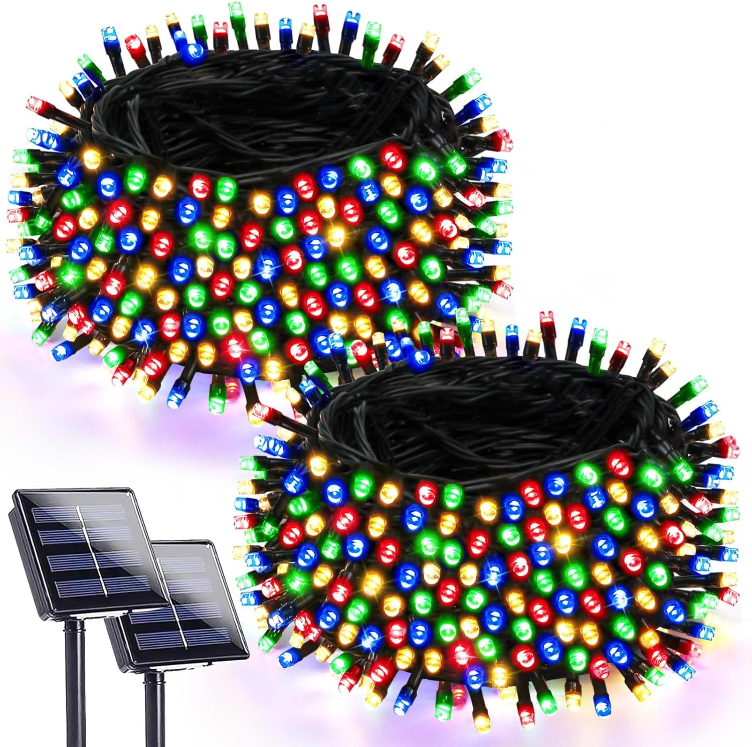 4 Pack 180FT Solar Christmas Lights Outdoor Waterproof, Super Bright ...