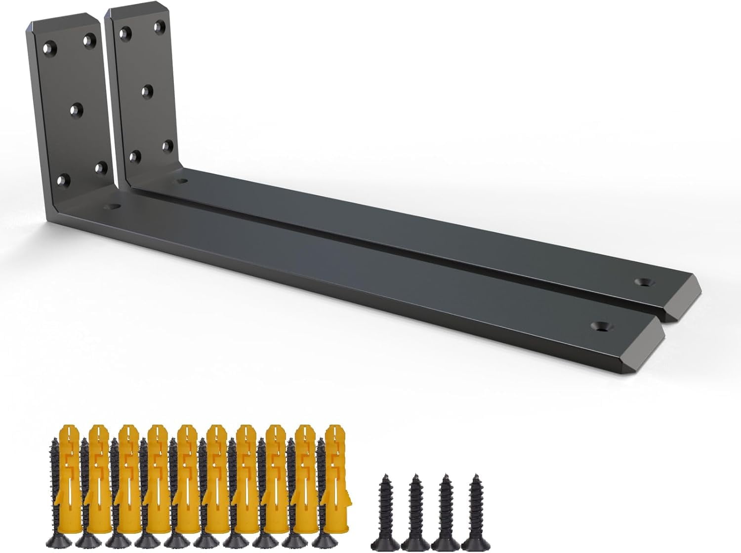 4 Pack 18inch Countertop Support Brackets,Black Shelf Brackets,Heavy ...