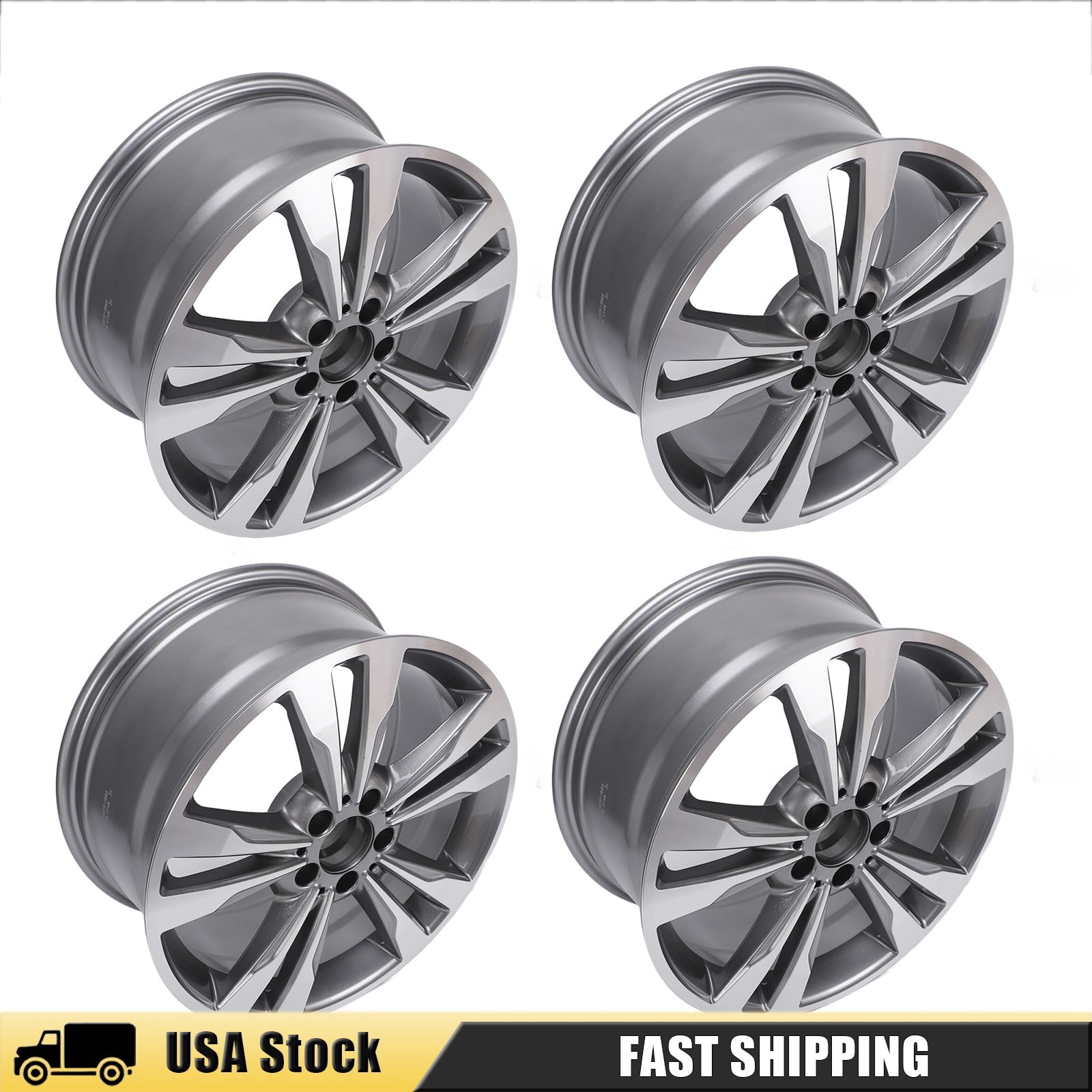 4 Pack 18x8.5 Inch Replacement Wheel Rim for 2015-2021 Mercedes-Benz ...