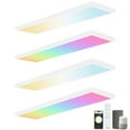 4 Pack 1x4 FT LED Flat Panel Light, RGBCW Ceiling Light, Surface Mount ...