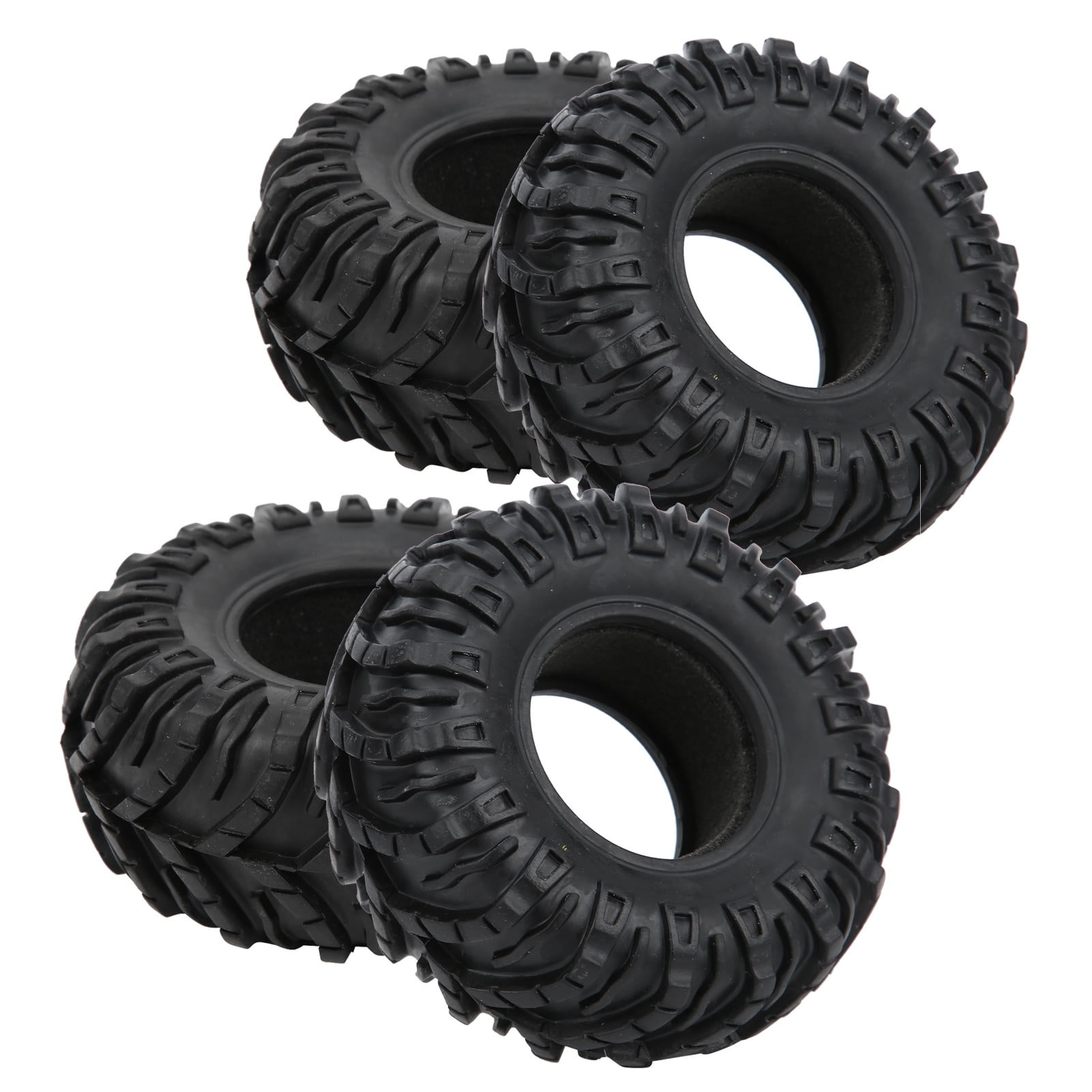 4-Pack 2.2-Inch Rubber Tires for 1/10 Scale RC Crawler Wheels - Fits ...