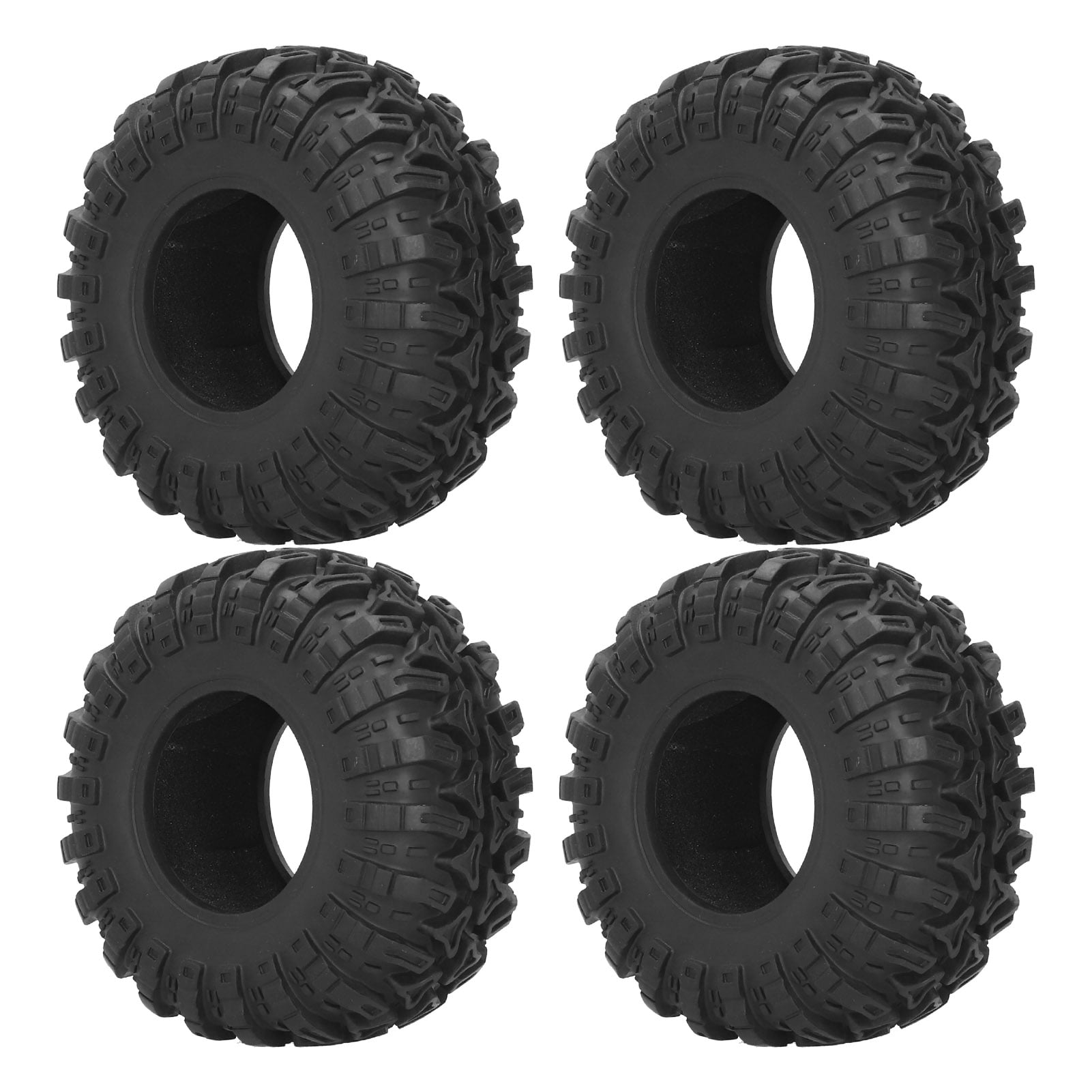 4-Pack 2.2-Inch Universal Rubber Wheel Tires with Foams for RC Cars ...