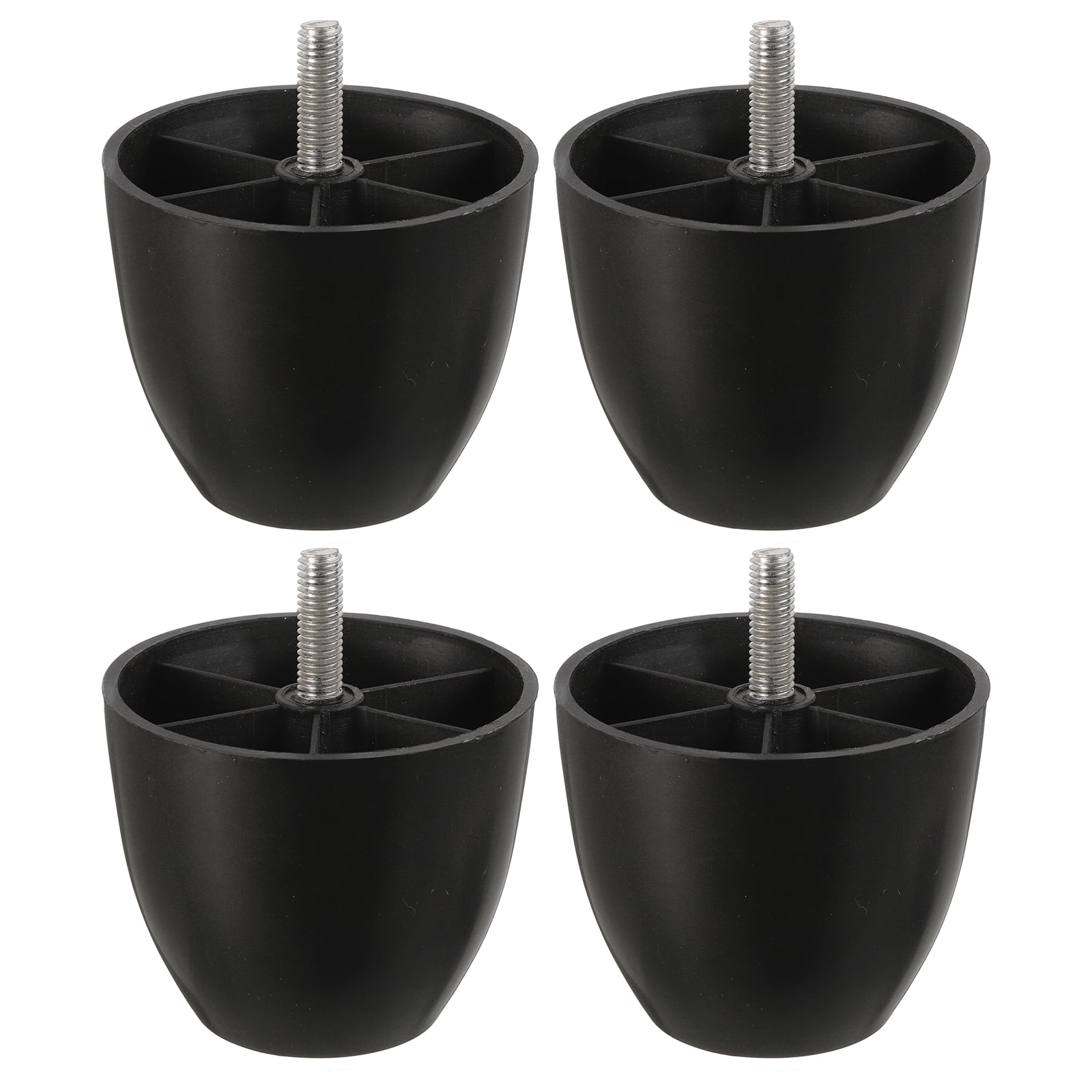 4 Pack 2.36 x 2.83 Inch Furniture Legs, Plastic Sofa Coach Legs Tapered ...