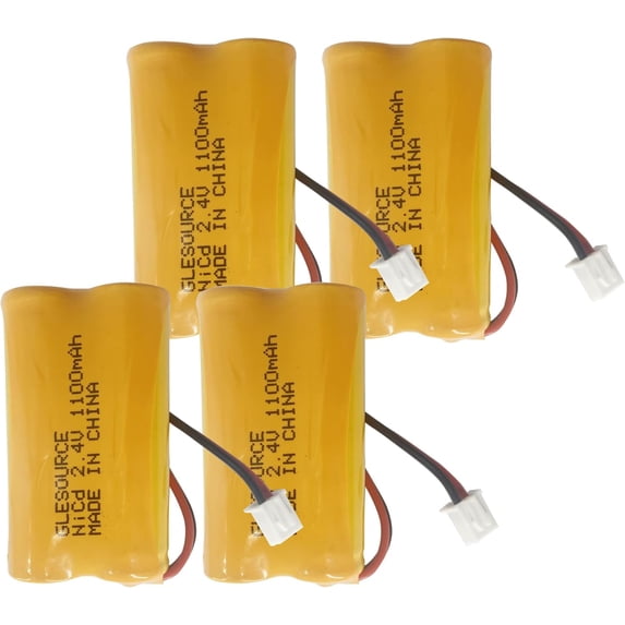 4 Pack 2.4V 1100mAh Battery Replacement for Exit Sign Emergency Light ...